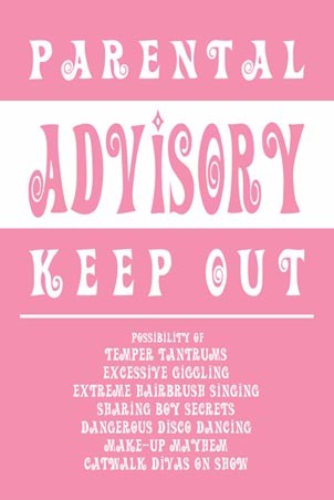 Keep Out: Girls Room, Parental Advisory Poster - PopArtUK